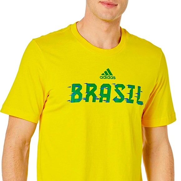adidas | Shirts | Adidas Mens World Cup 222 Yellow Tee Brazil Xtralarge ...